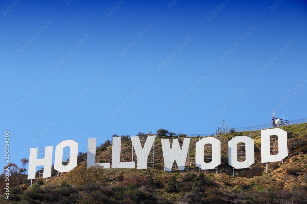 LOS ANGELES, USA - APRIL 5, 2014: Hollywood Sign in Los Angeles. The ...
