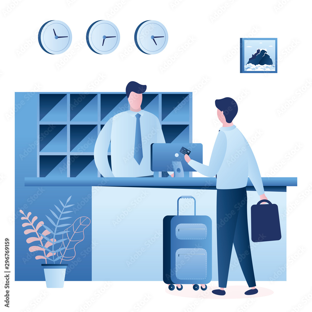 Hotel Front Desk Clipart
