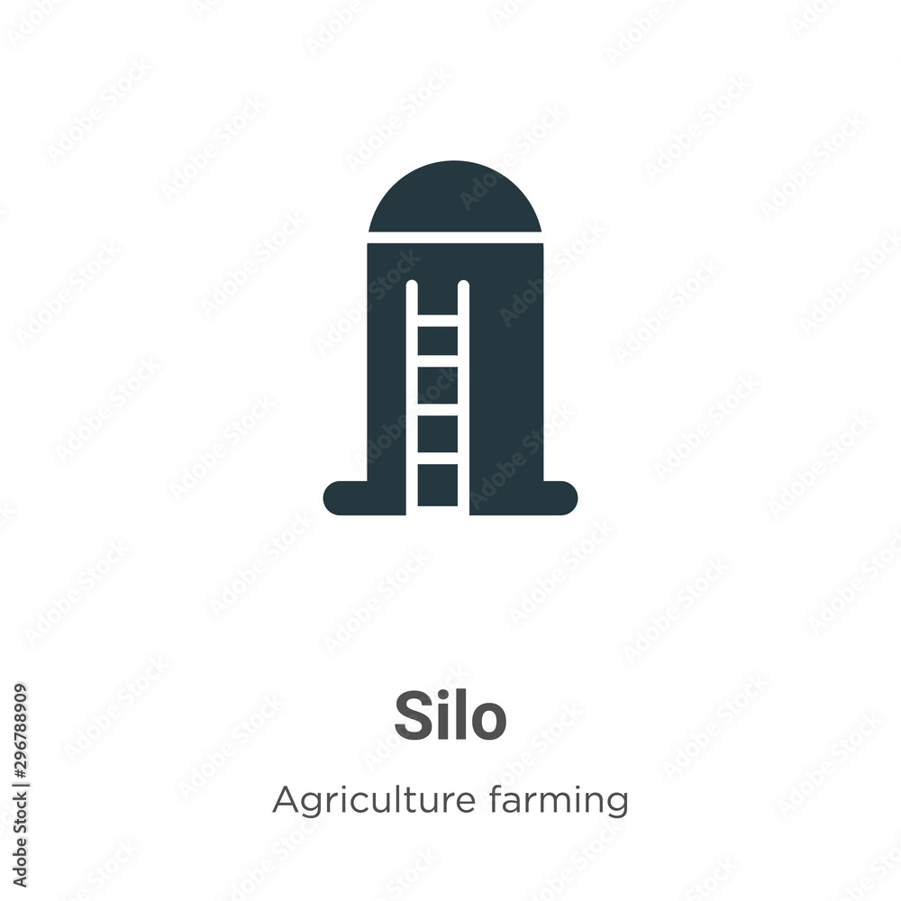 Silo vector icon on white background. Flat vector silo icon symbol sign ...