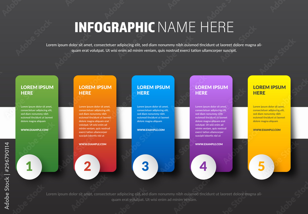 Info Chart Labels Layout with Bright Colors Stock Template | Adobe Stock