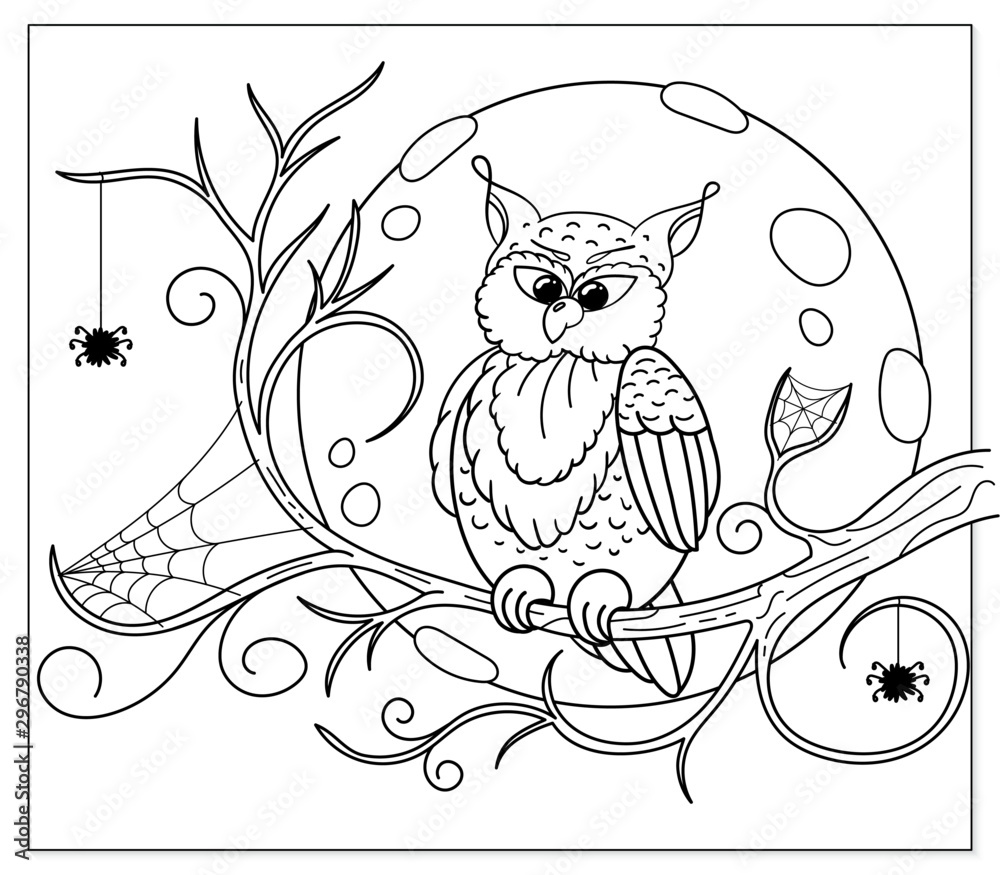 Halloween Owl Coloring Pages
