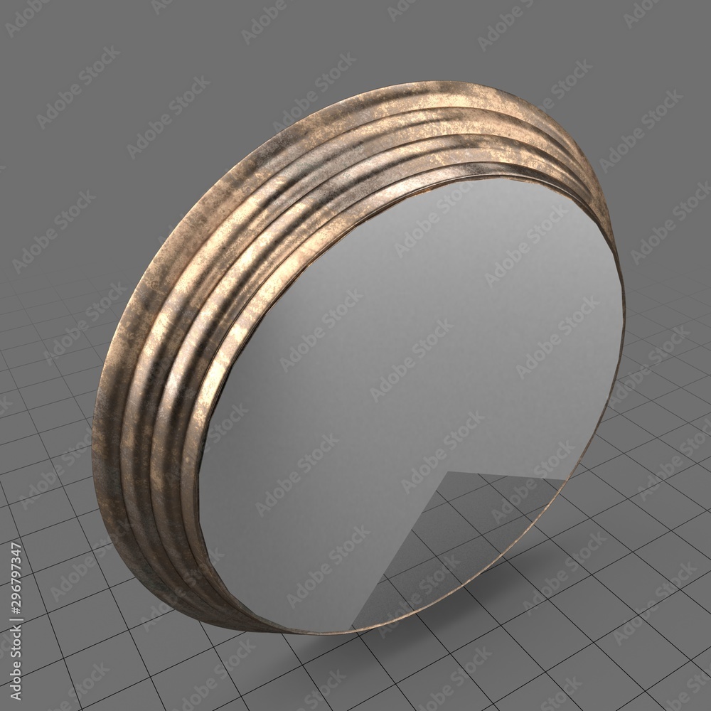 Round wall mirror 1 Stock 3D asset | Adobe Stock