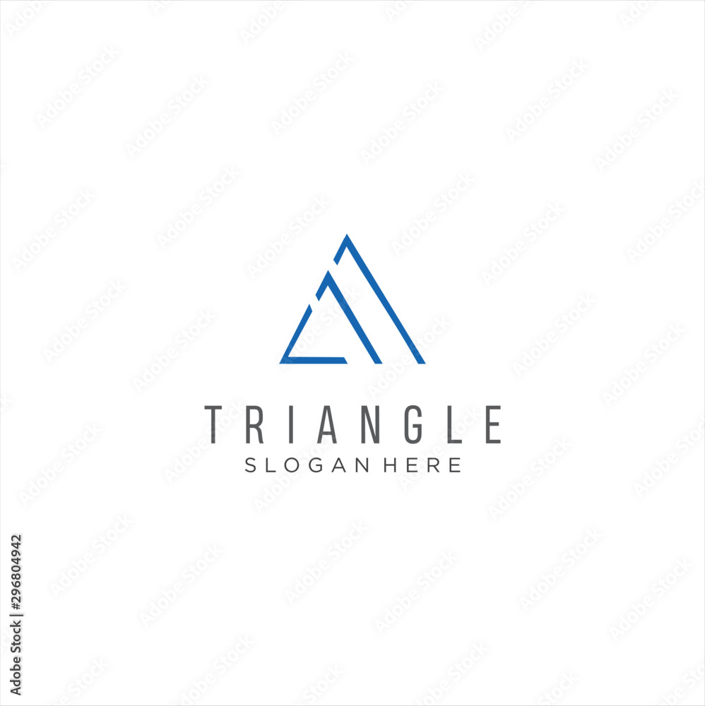 Abstract Triangle letter M A AM Logo Design vector logotype . Line ...
