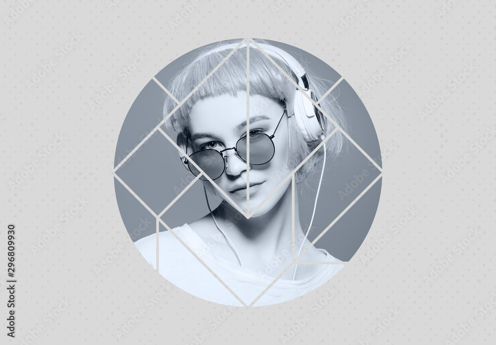 Geometric Compositions Photo Mask Layout Set Stock Template | Adobe Stock