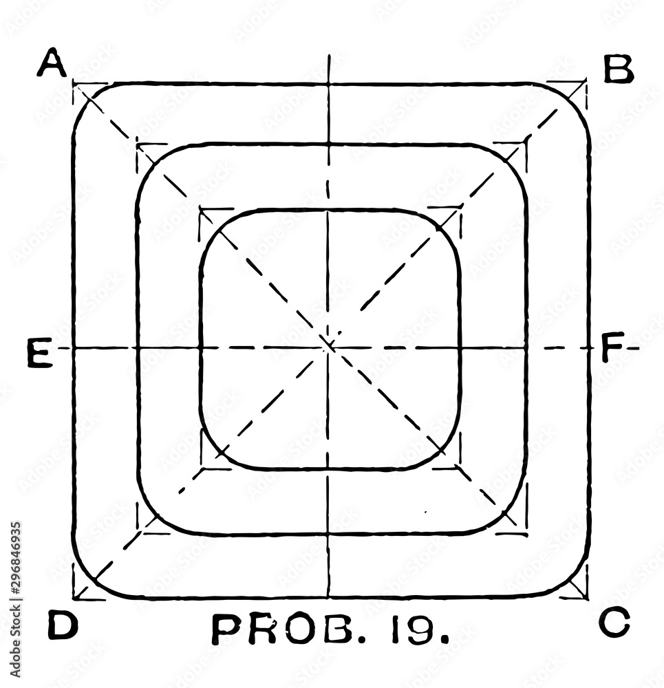 Mechanical Drawing Exercise Shading Sides of Inscribed Squares and ...