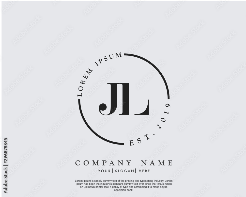Initial letter JL beauty handwriting logo vector Stock Vector | Adobe Stock