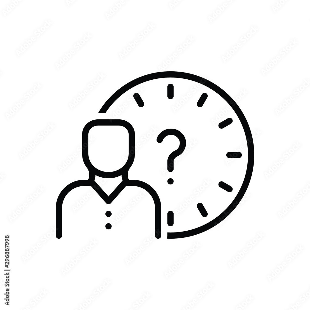 Black line icon for when Stock Vector | Adobe Stock