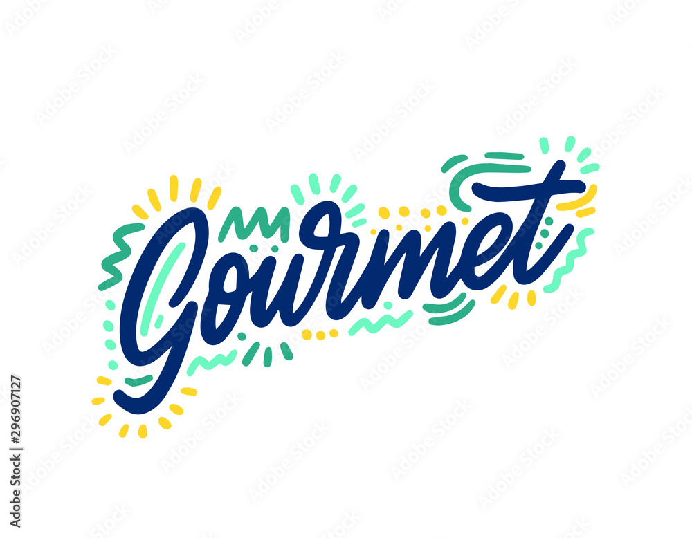 Gourmet concept text logo design template. Design for banner ...