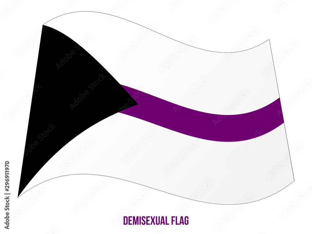 Demisexual Flag Waving Vector Illustration Designed with Correct Color ...