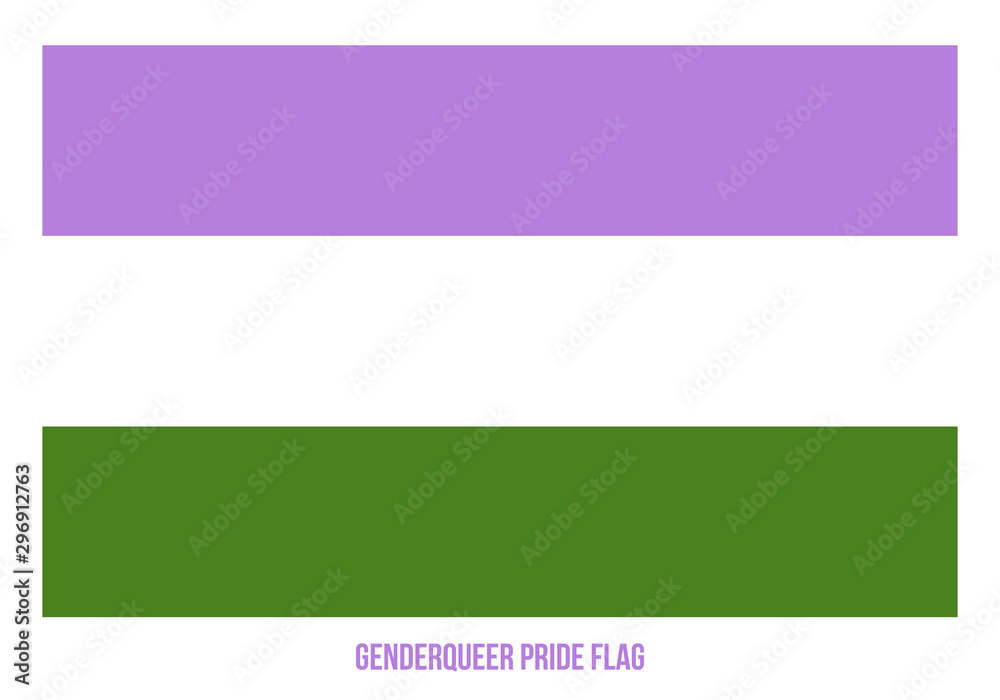 Genderqueer Pride Flag Vector Illustration Designed with Correct Color ...
