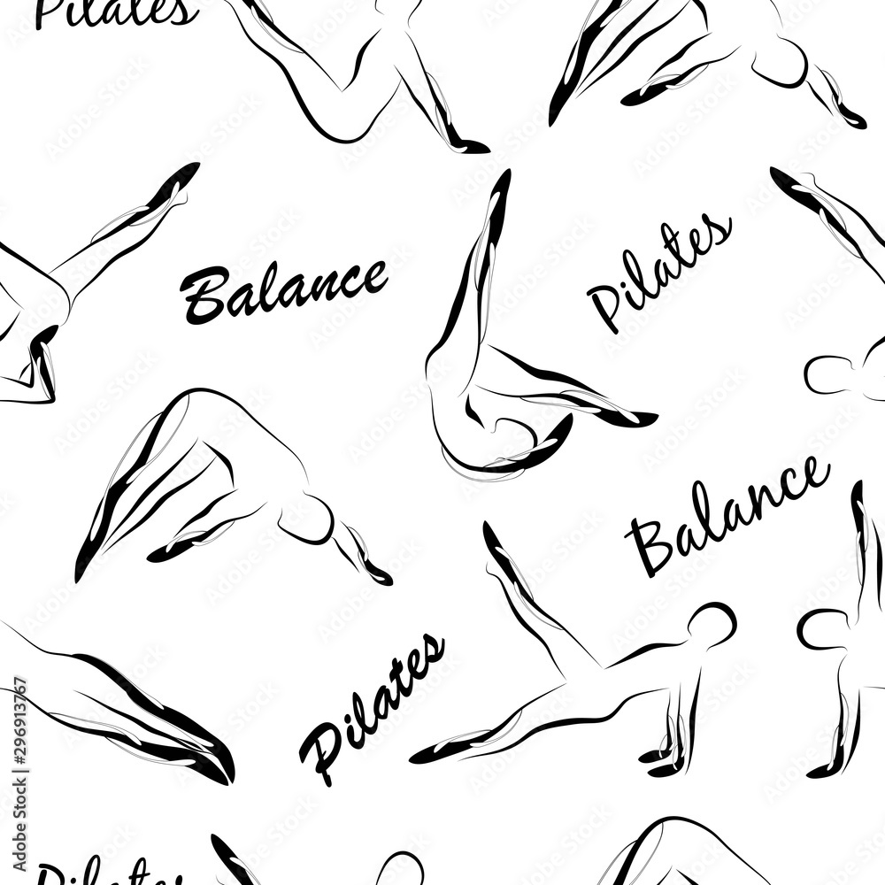 Pilates Poses Vector