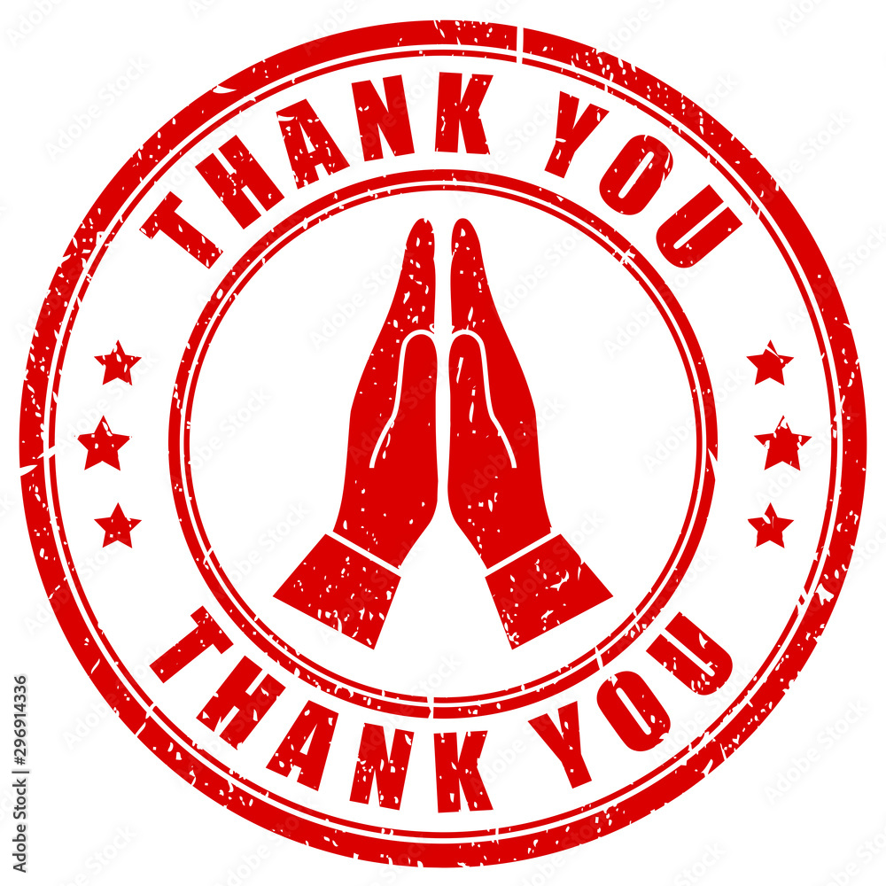 Thank you, gratitude hands gesture Stock Vector | Adobe Stock
