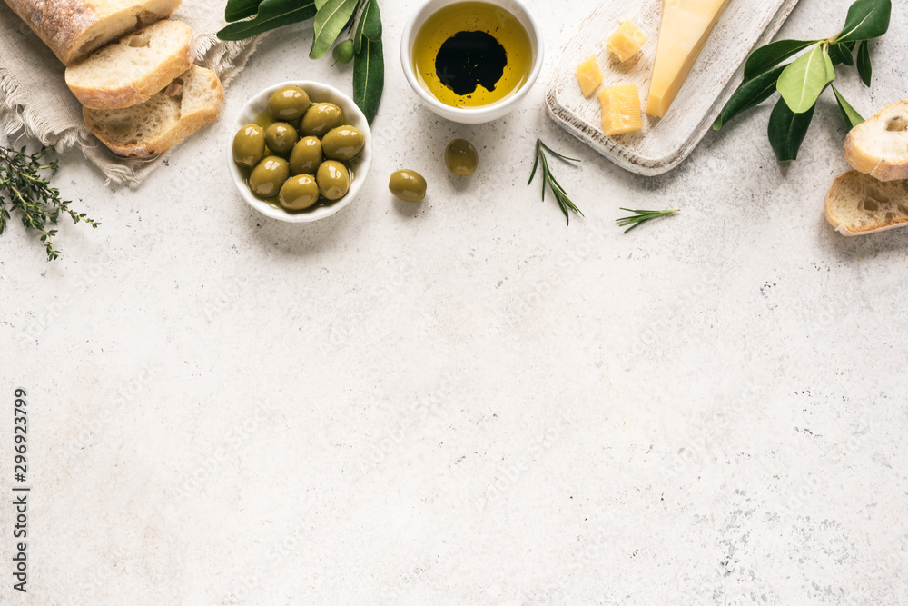 Mediterranean food background Stock Photo | Adobe Stock