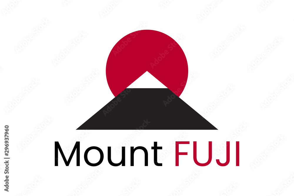Japan Mount Fuji, Fuji-san, Fujiyama logo. Stock Vector | Adobe Stock