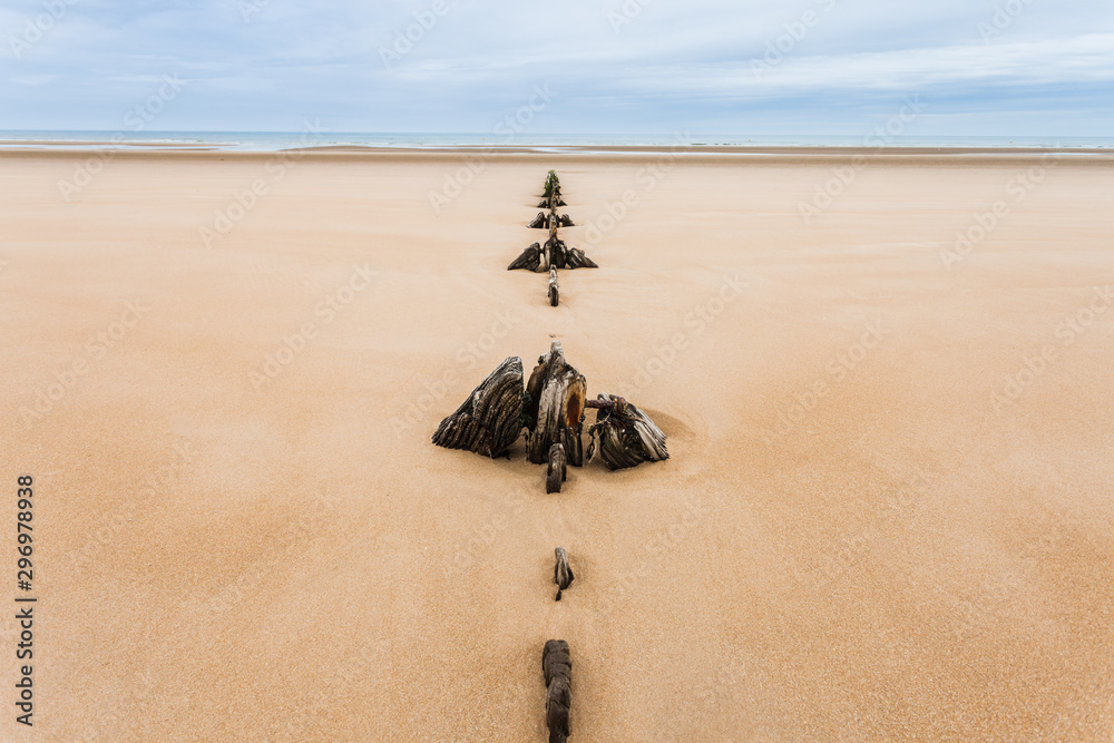 Omaha beach in normandy, france. Perfect clean sand with rotten ...