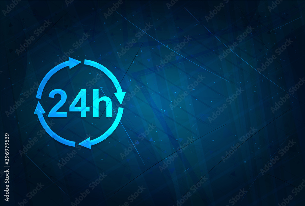 24 hours update icon futuristic digital abstract blue background Stock ... 24 hours update icon futuristic digital abstract blue background Stock ...