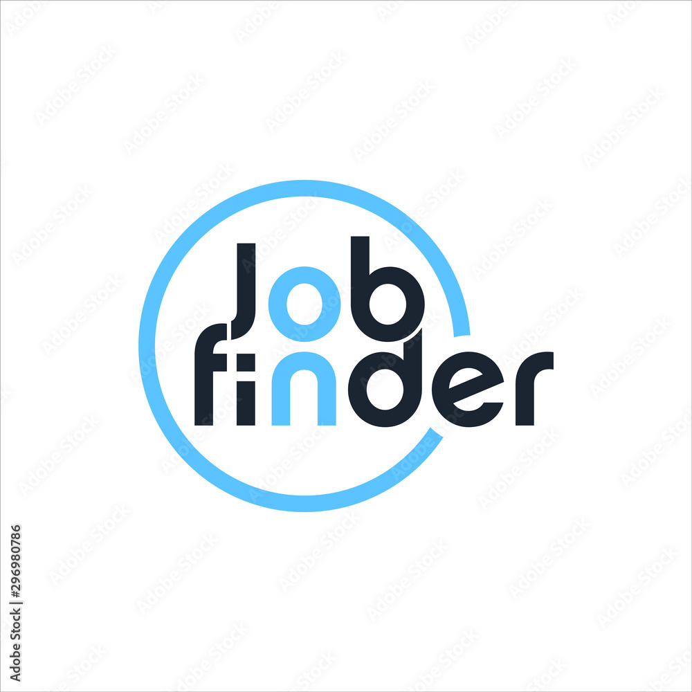 simple modern playful text for job finding company logo design ...