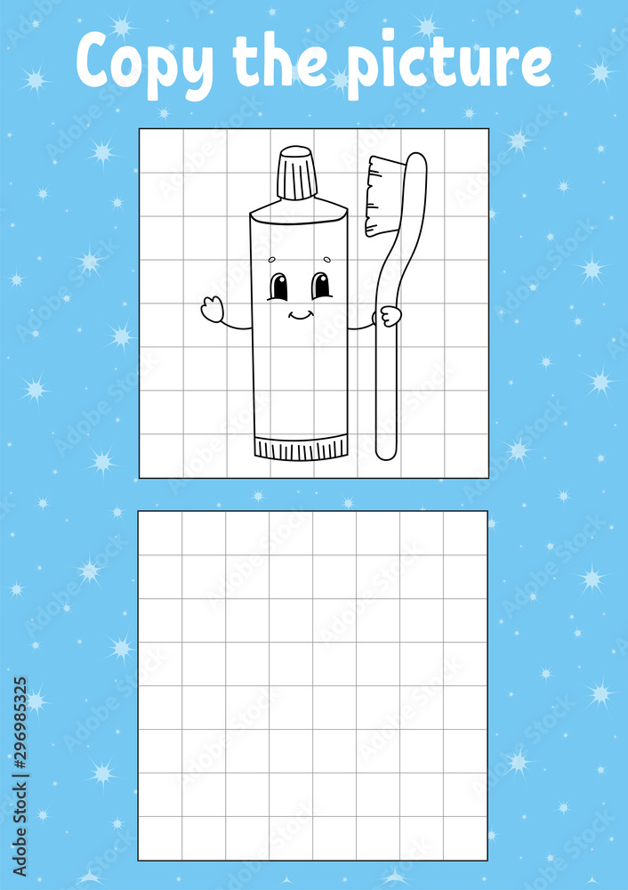 Copy the picture. Coloring book pages for kids. Education developing ...