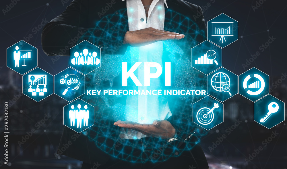 Foto de KPI Key Performance Indicator for Business Concept - Modern ...