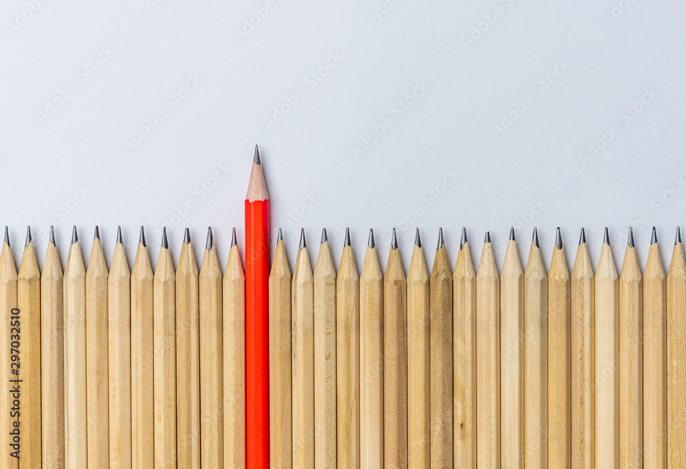 Photo & Art Print Different pencil standout from the others showing ...