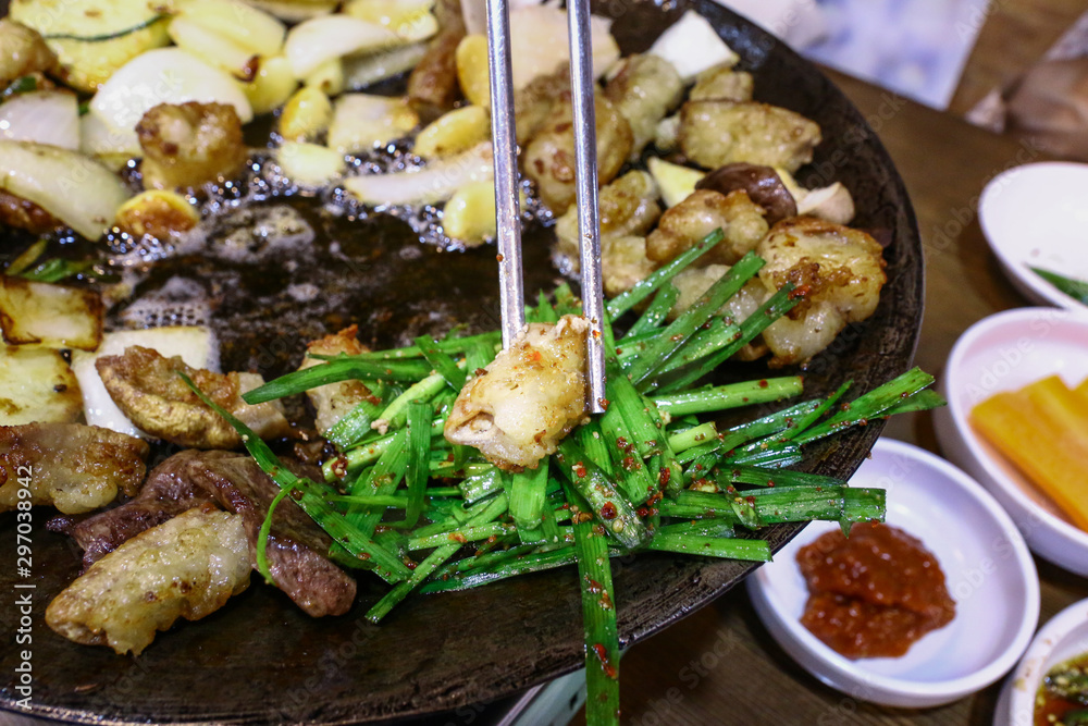 Korean Grilled Beef Tripe, Gopchang-gui Stock Photo | Adobe Stock