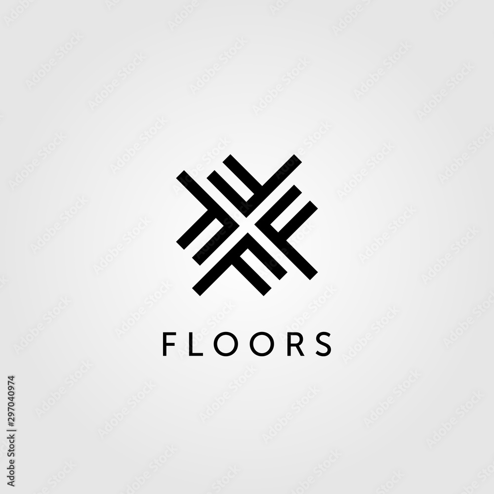 floor logo initial letter f parquet flooring vector design Stock Vector ...