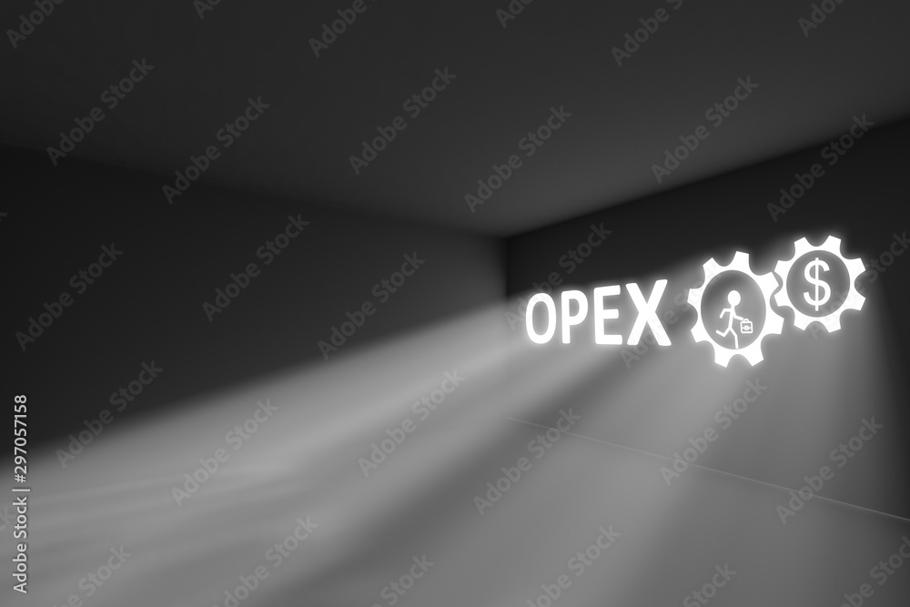 OPEX rays volume light concept 3d illustration Stock Illustration ...