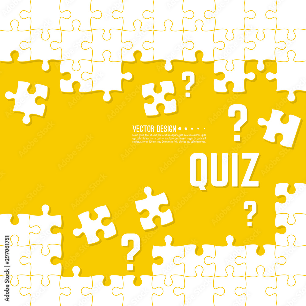 Vector abstract background with unfinished jigsaw puzzle pieces ...