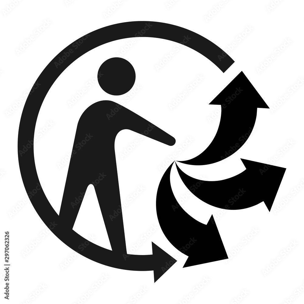 Plakat, Poster Symbole triman recyclage et tri sélectif des déchets ...