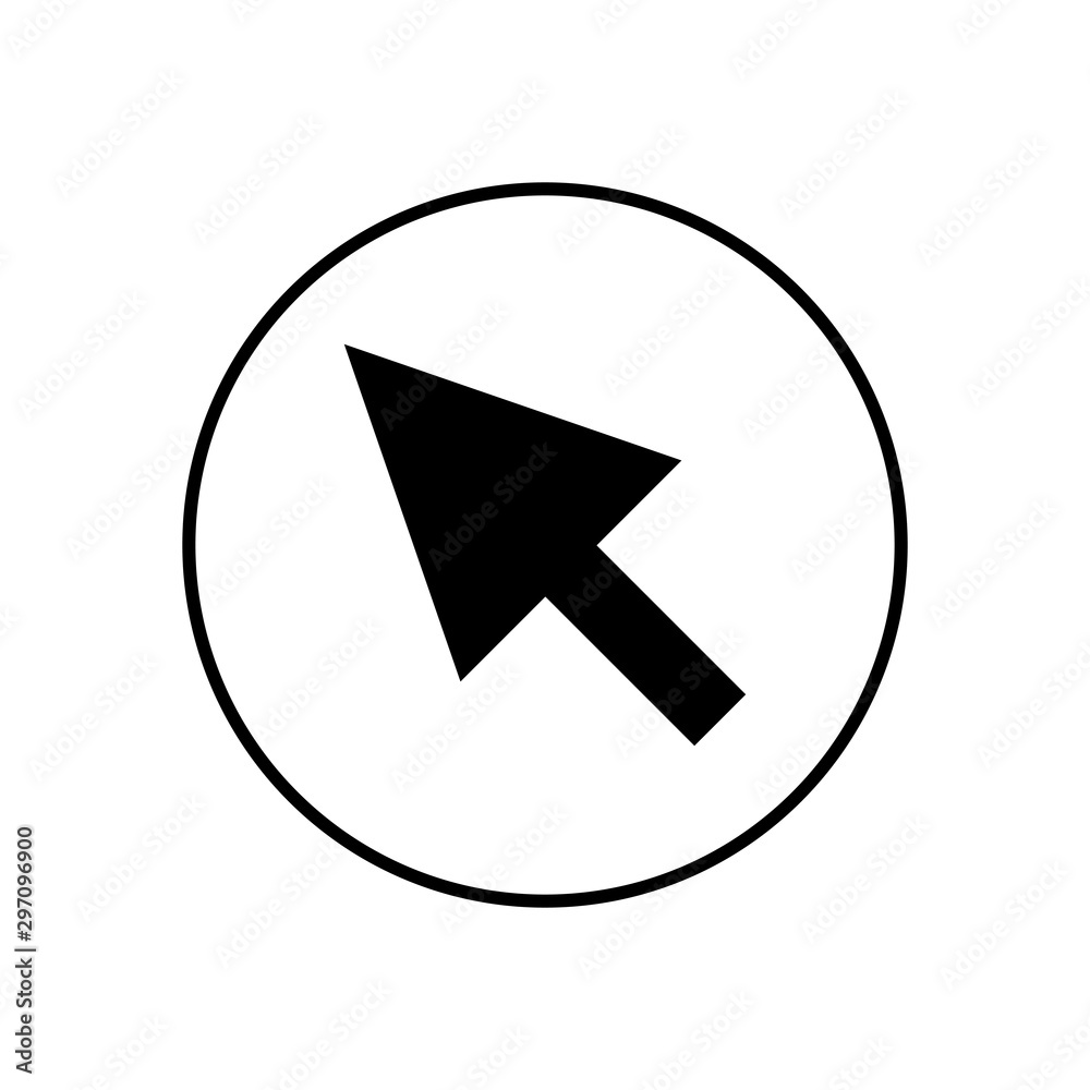 Click arrow icon simple, Cursor icon, Computer mouse click cursor black ...