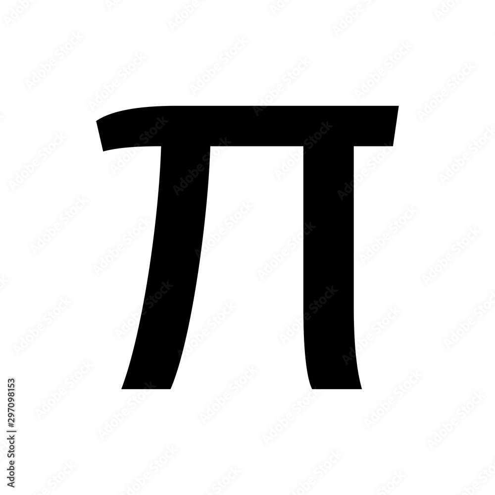 Greek alphabet : Pi signage icon Stock Vector | Adobe Stock
