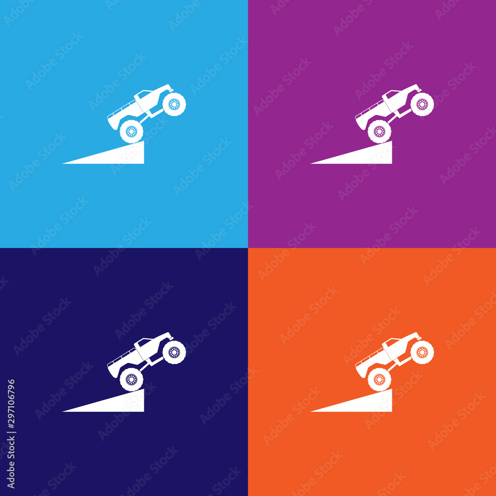 jump monster track icon. Monster trucks element icon. Premium quality ...