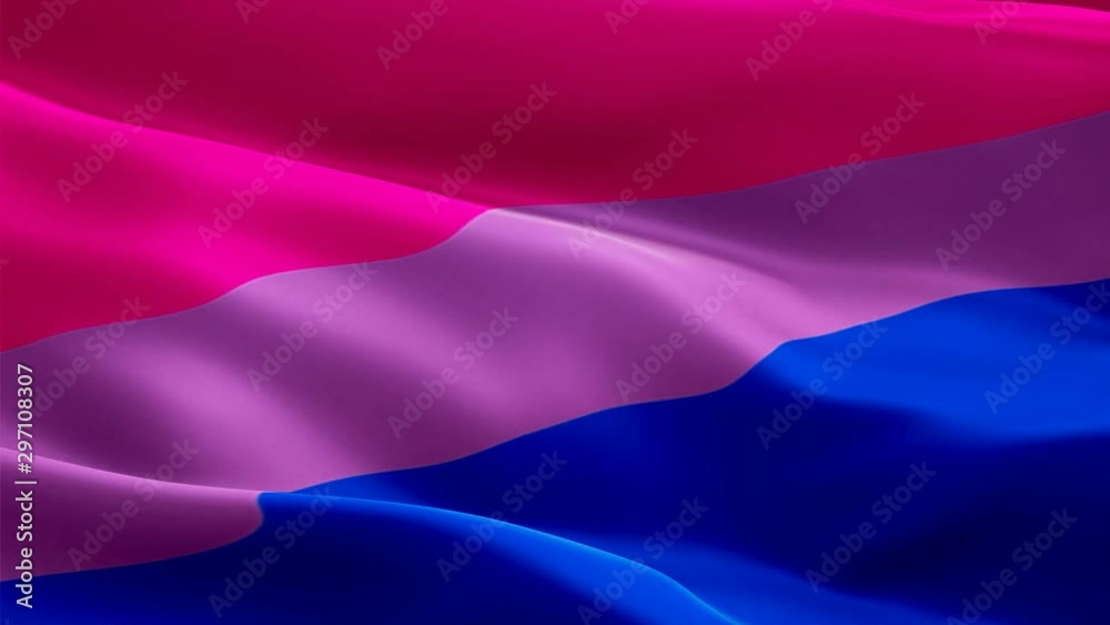 Bi Pride Flag Rainbow flag video waving in wind. gender different ...