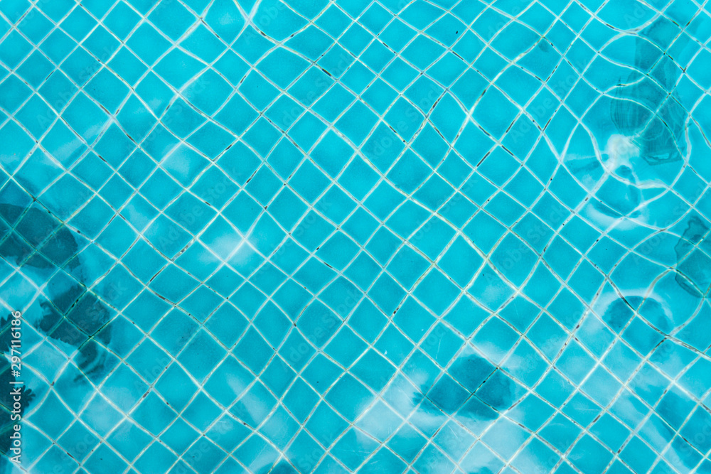 Abstract swimming pool bottom caustics ripple and flow with waves ...