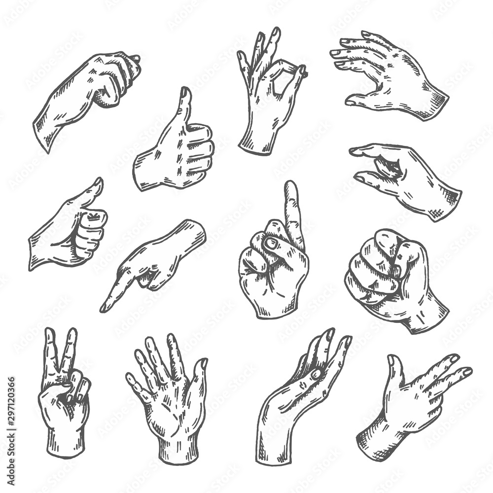 Hand Gestures Sketches