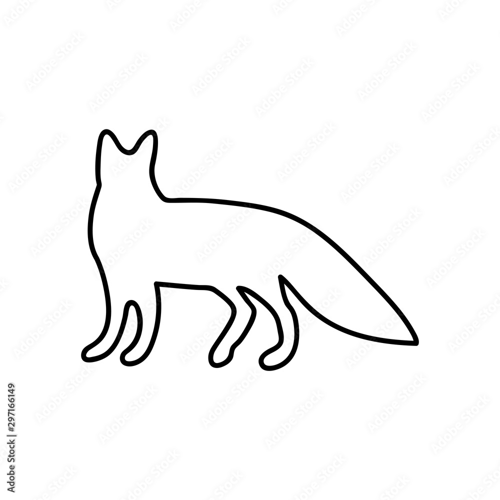 Fox. Logo template. Fully editable outlines, saved lines and layers ...