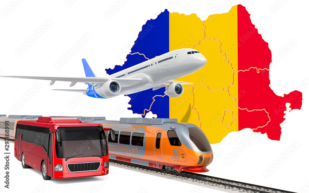 Passenger transportation in Romania by buses, trains and airplanes ...