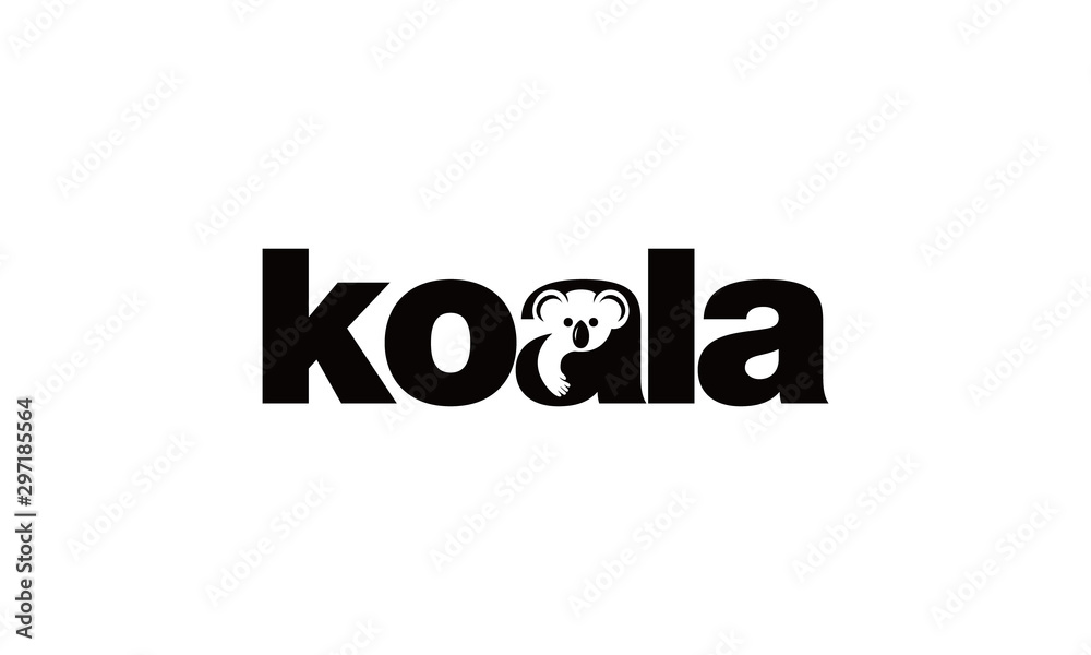Photo & Art Print koala logo design inspiration - Vector, SBY