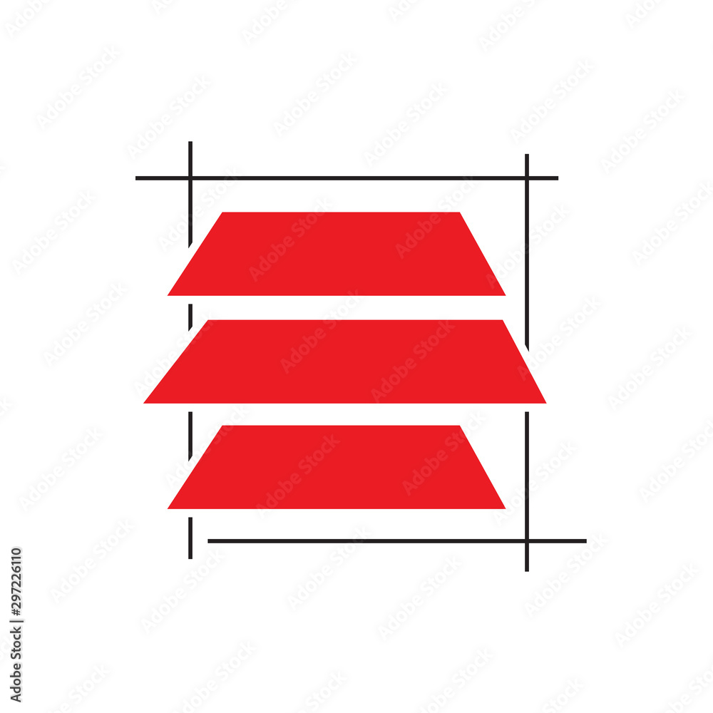 racks storage logo symbol design vector illustration concept Stock ...