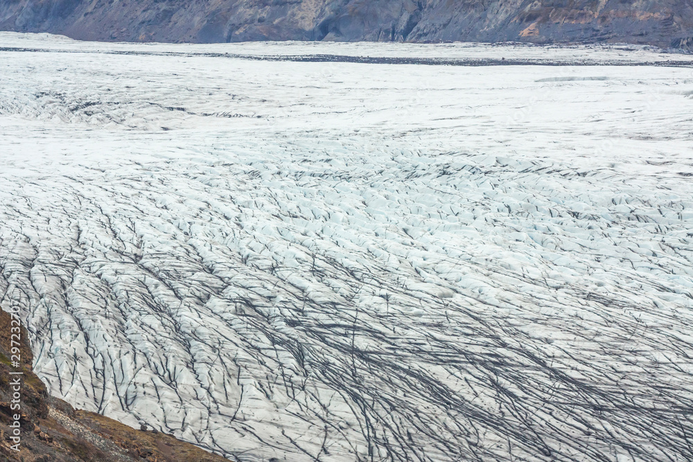 Ice formations and crevasses of Skaftafellsjökull glacier (part of ...