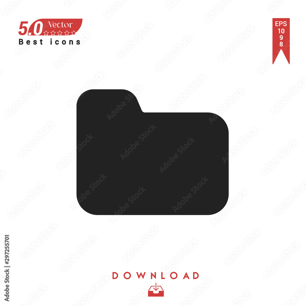 black file-folder icon vector isolated on white background. Graphic ...