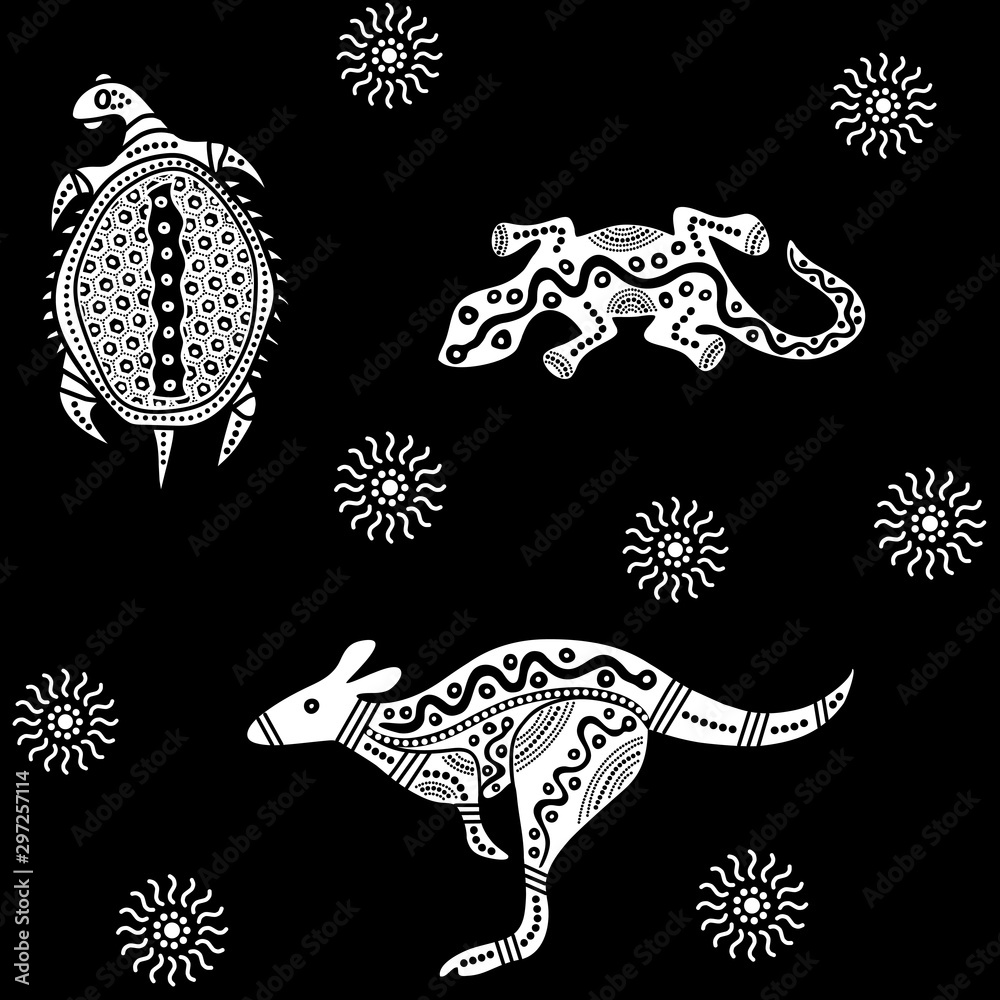 Aboriginal Art Kangaroo Template