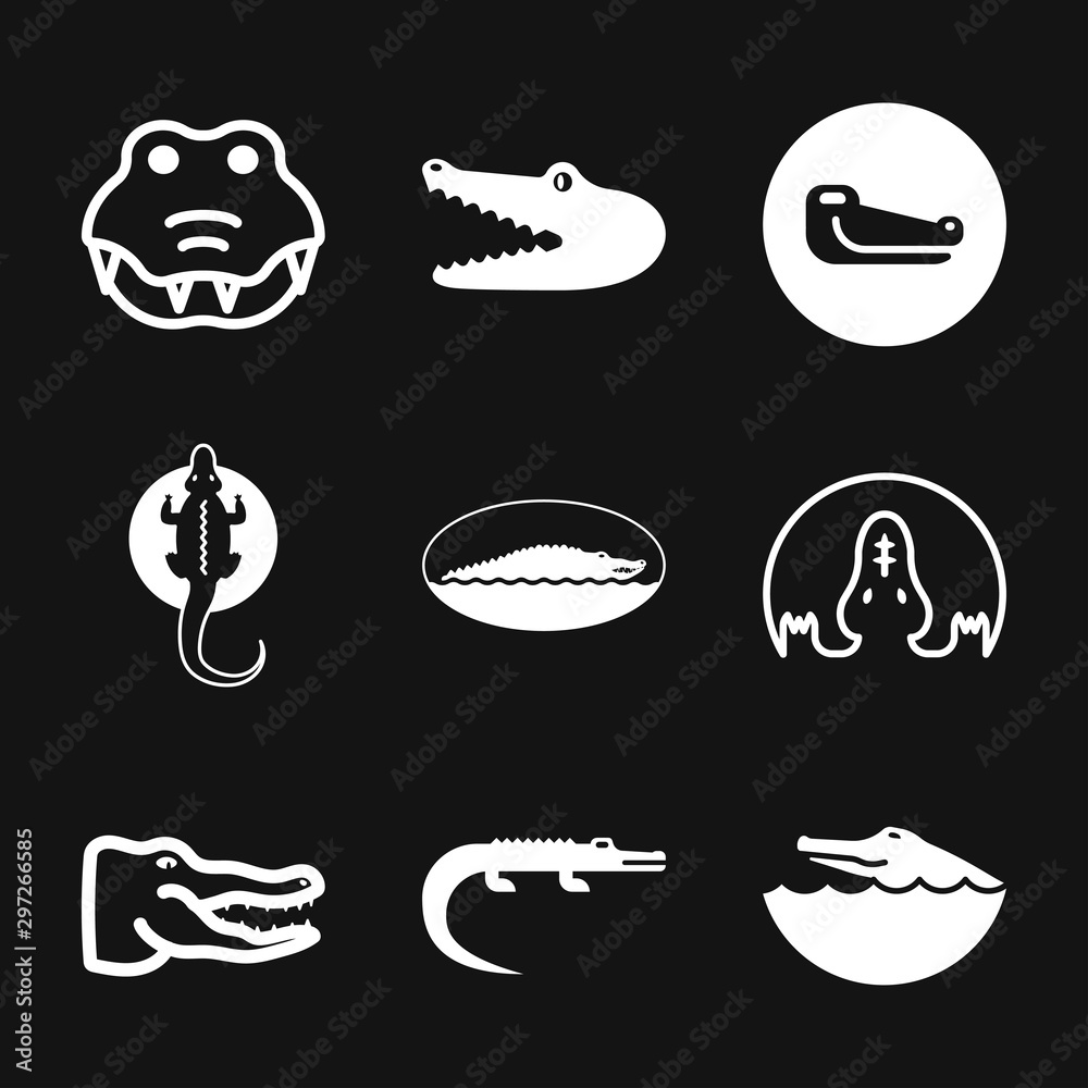 Crocodile icon. zoo animal flat design. vector symbol Stock Vector ...