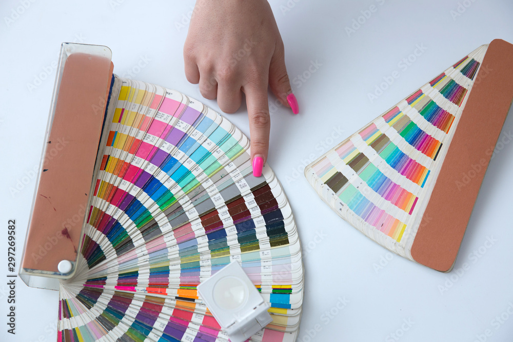 Sample colors catalogue pantone or colour swatches book Stock Photo ...