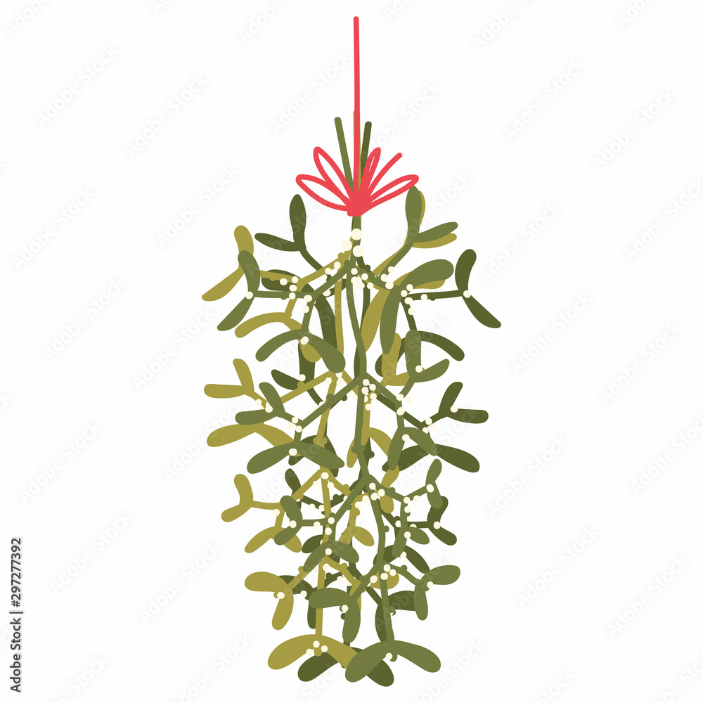 Cartoon Mistletoe Hanging