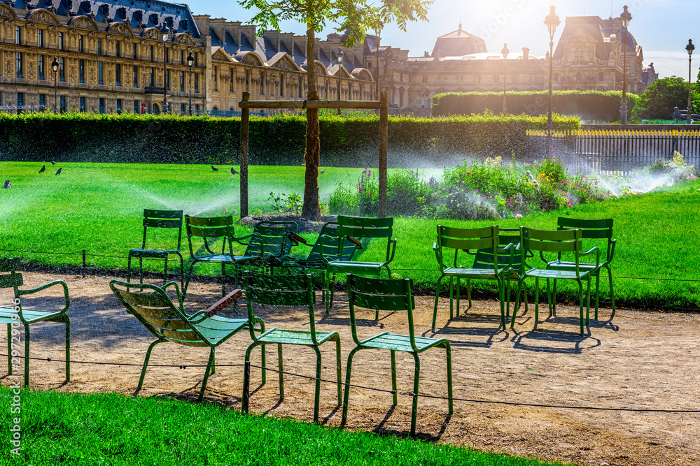 Tuileries Garden is public garden between Louvre Museum and Place de la ...