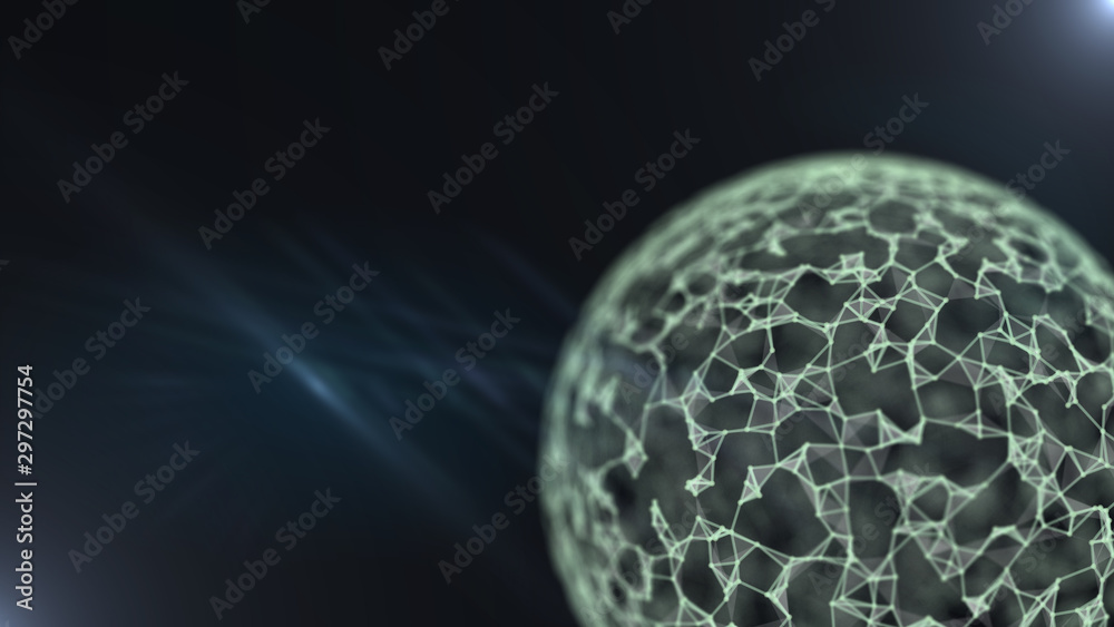 Molecular structure at the atomic level on the black background. Stock ...