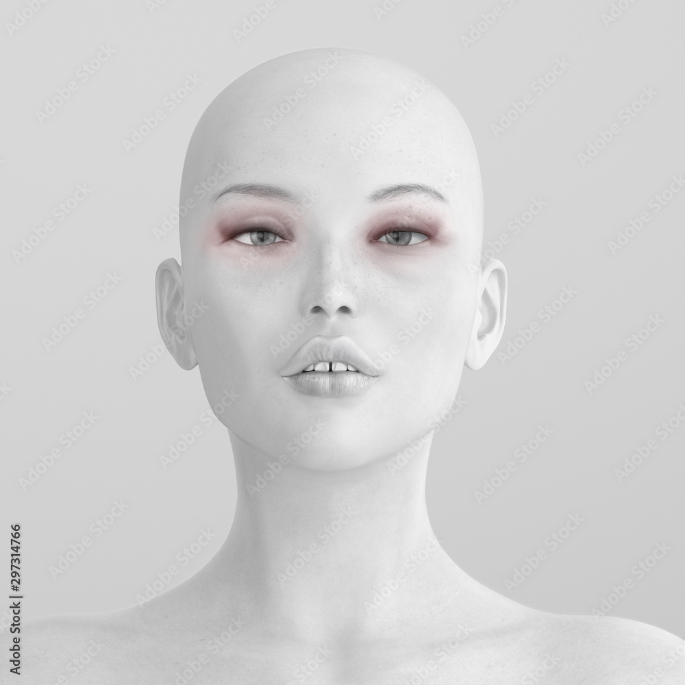 Beautiful Model Face Front