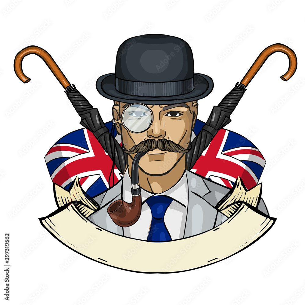British Cartoon Man