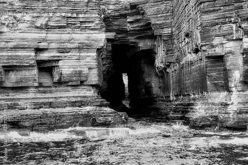 Stroma Island, The Gloup, sea cave Stock Photo | Adobe Stock